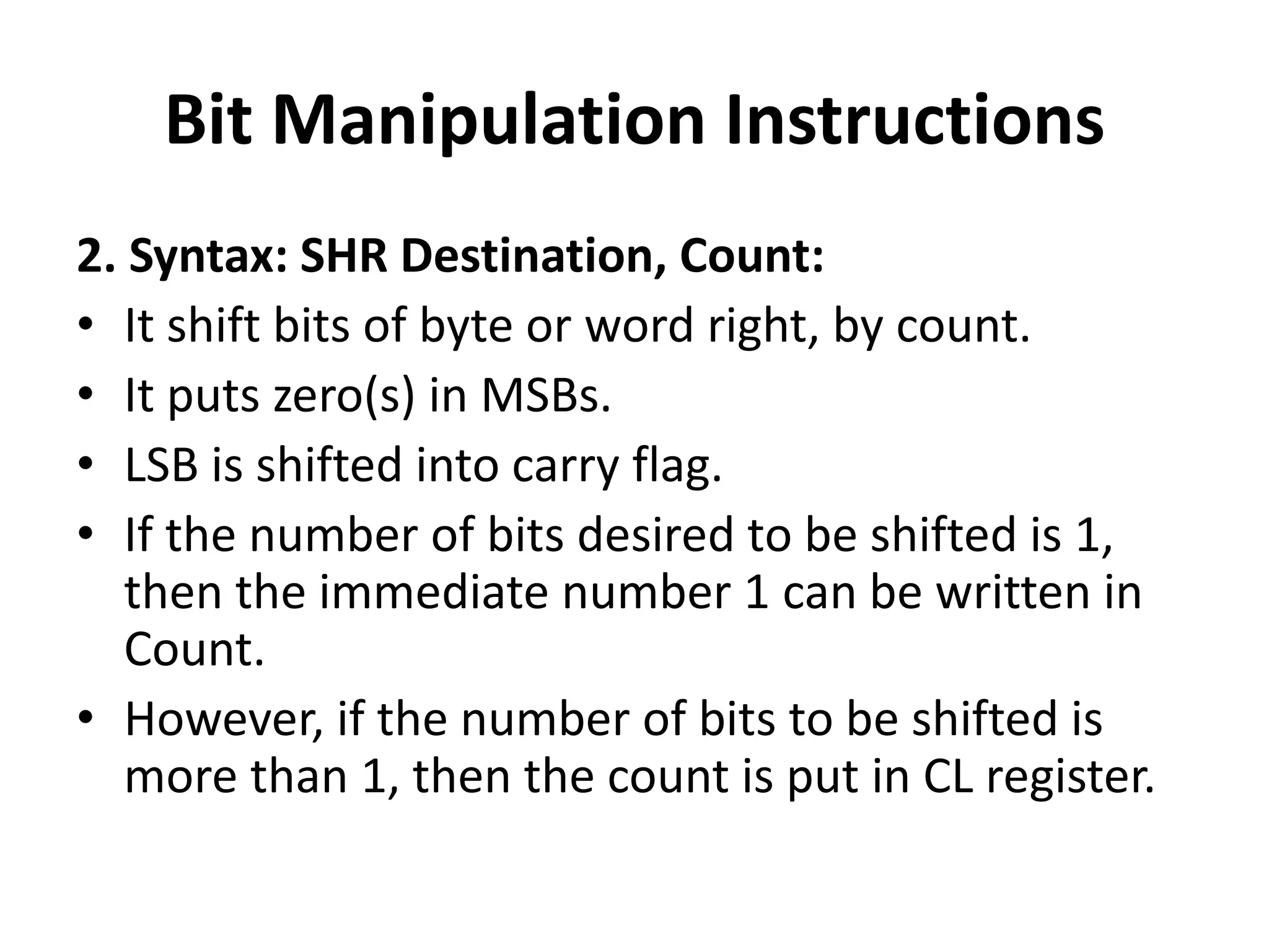 Instruction sets of 8086 | PPTX