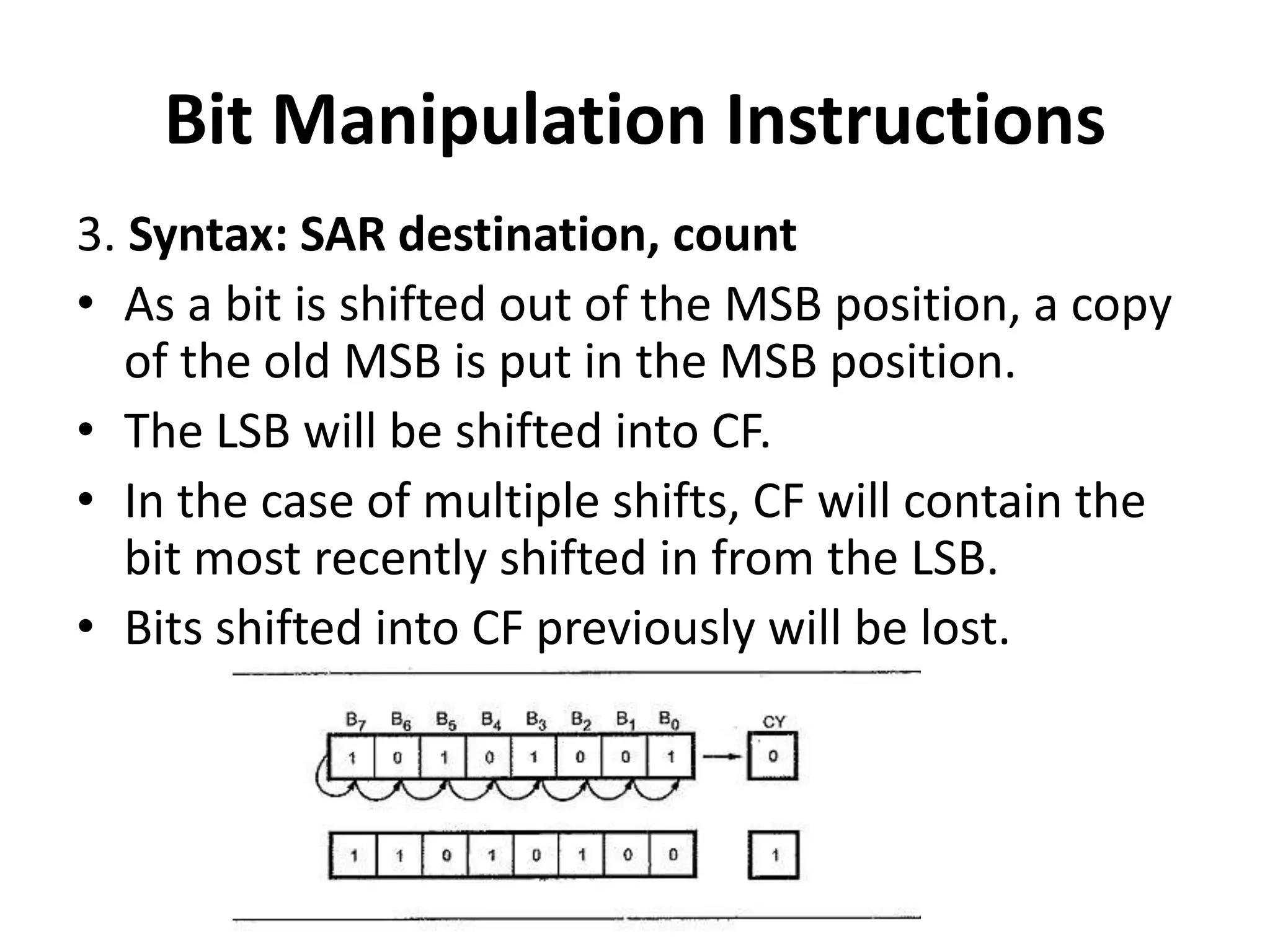 Instruction Sets Of 8086 Pptx