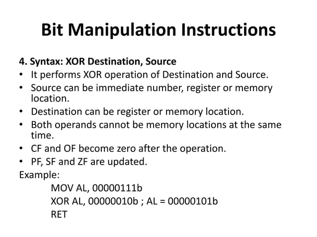 Instruction sets of 8086 | PPTX | Operating Systems | Computer Software ...