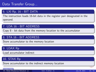Instruction sets of microprocessor 8085 | PDF | Data Storage and Warehousing | Computing