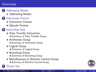 Instruction sets of microprocessor 8085 | PDF | Data Storage and ...