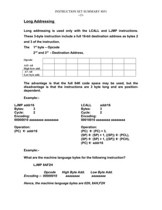 Instruction set summary | PDF