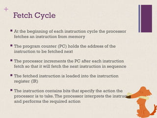 Instructions, fetch, execution cycle and concept of operand, register ...