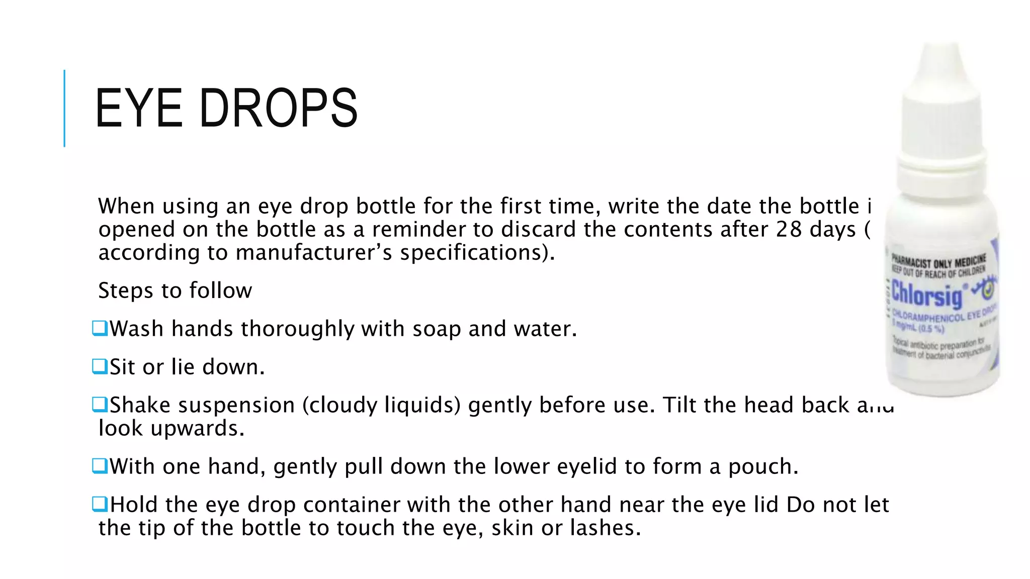 Instructions for administration of different dosage forms | PPTX