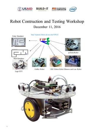 Instructions for assembling testing pc duino robots | PDF