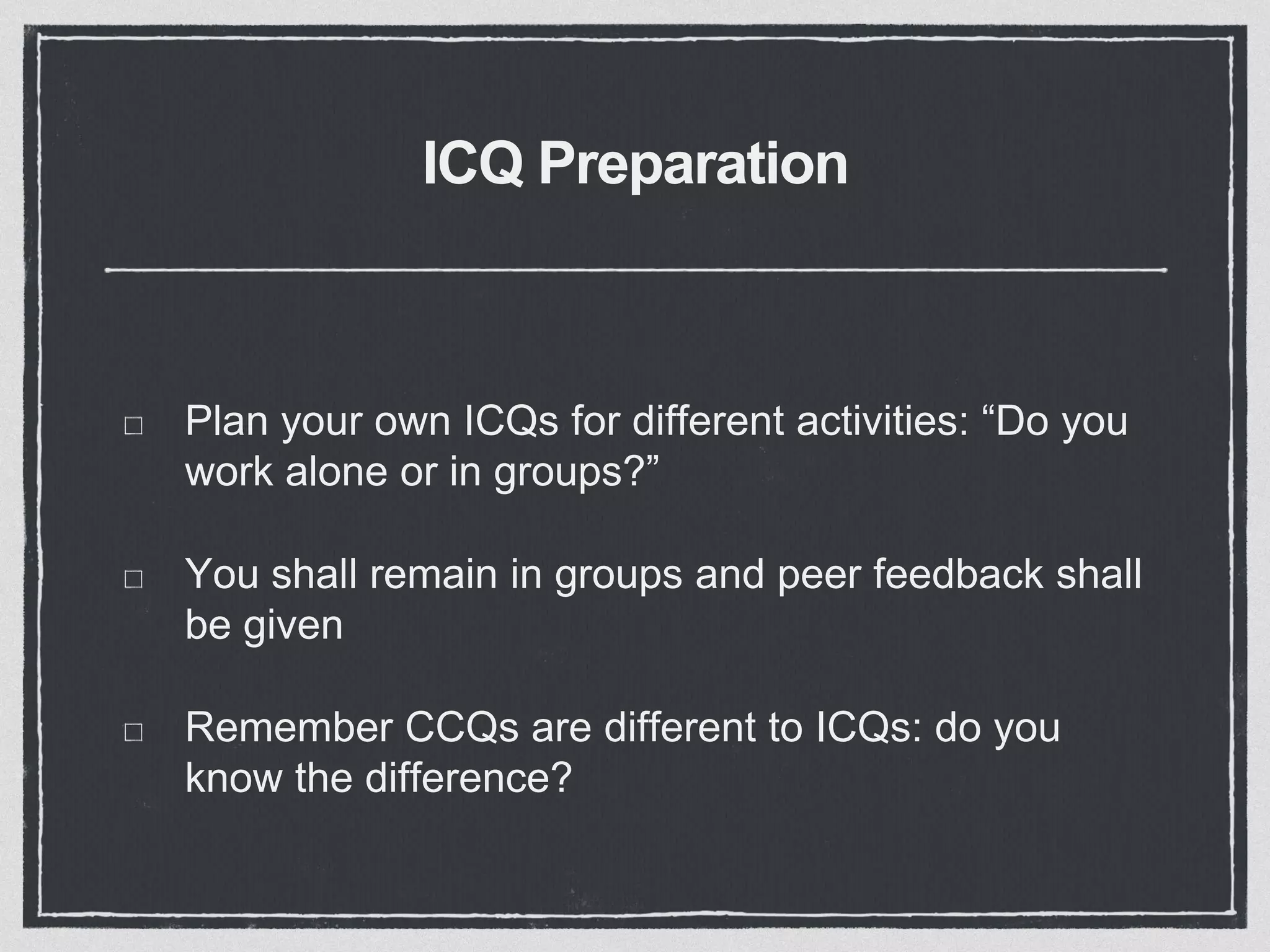 Instructions in the classroom | PPTX