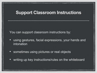 Instructions in the classroom | PPTX