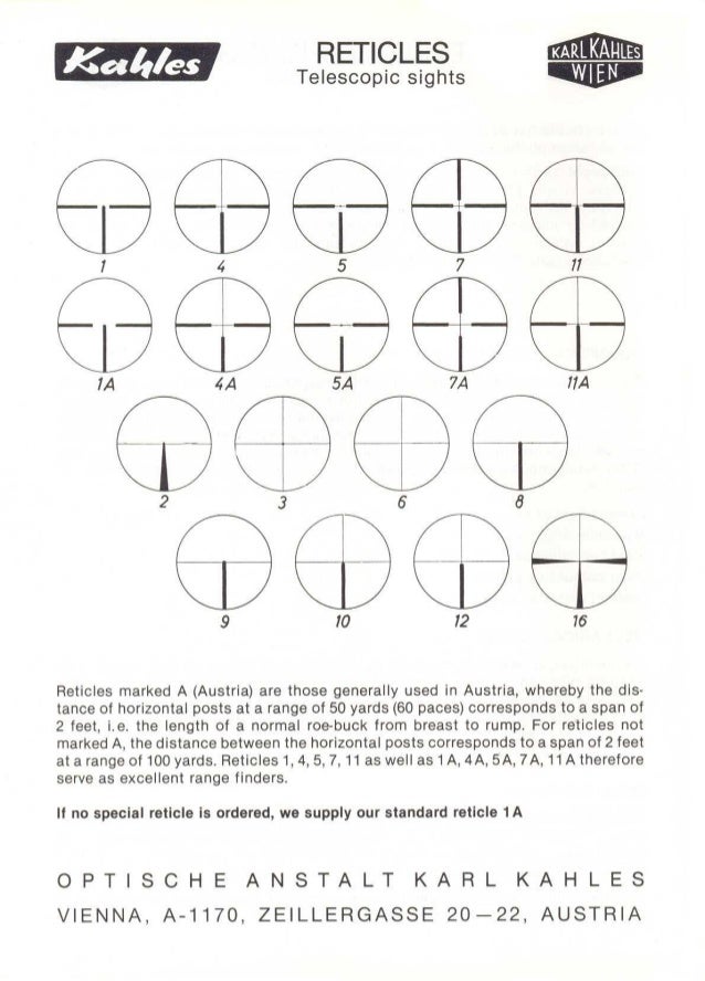 Instructions KAHLES Helia Super 1966 | Optics Trade