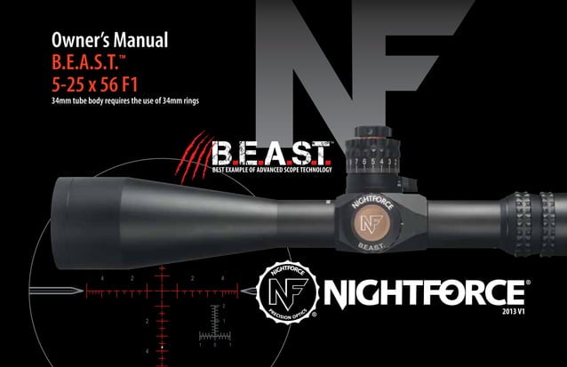Instructions NightForce BEAST Riflescopes | Optics Trade | PDF | Arms ...