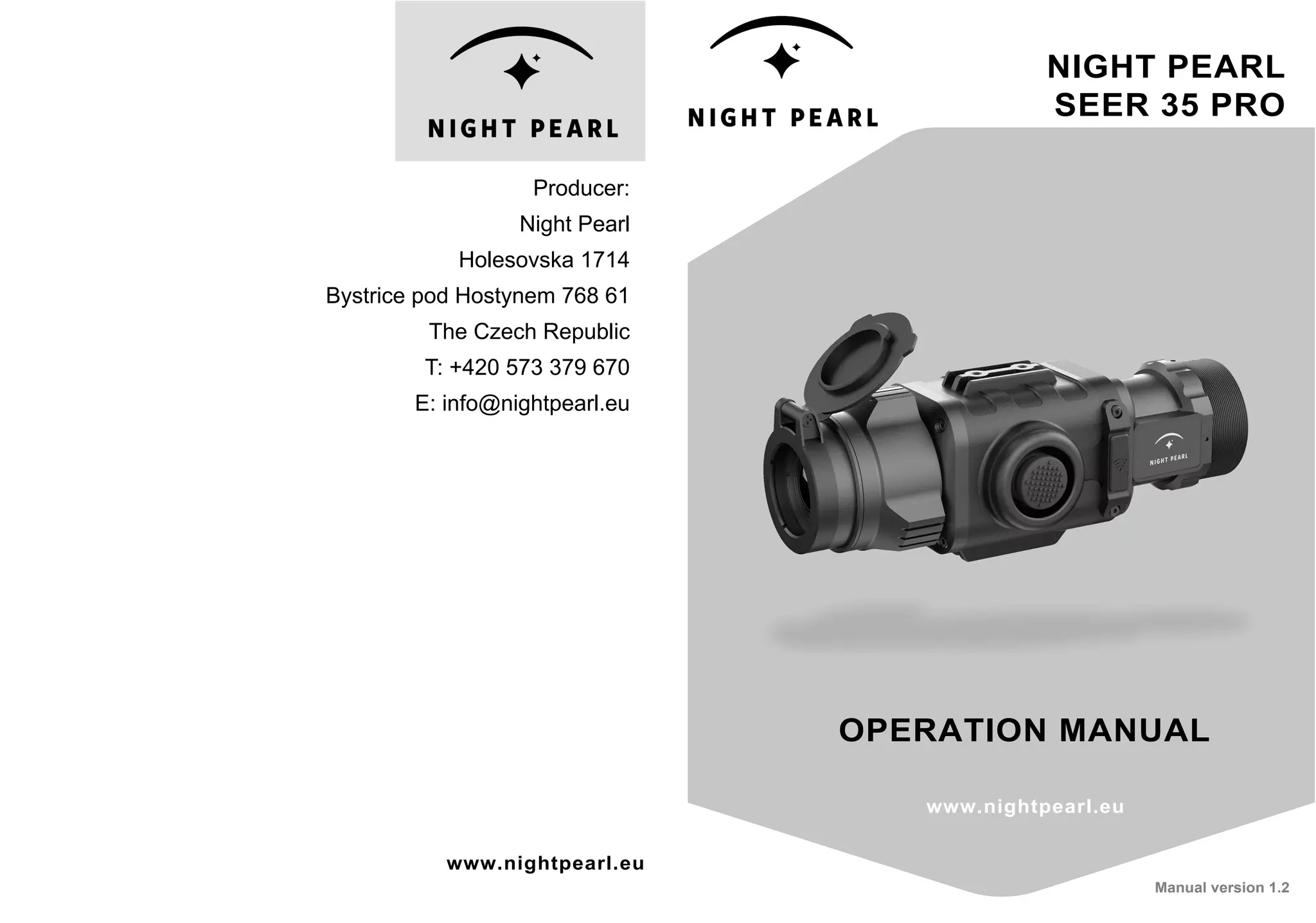 Instructions | Night Pearl Seer 35 Pro | Optics Trade | PPT