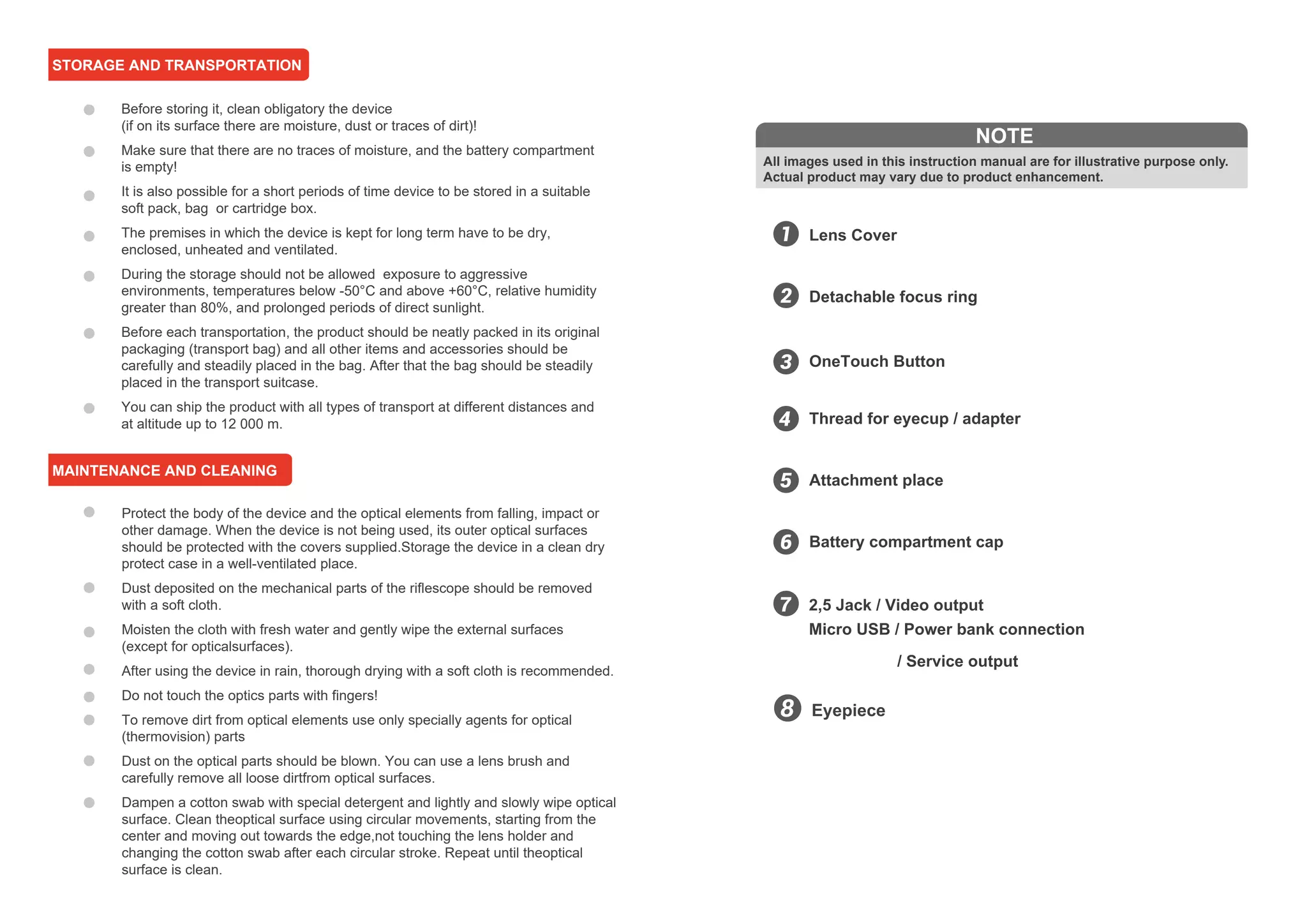 Instructions | Night Pearl Seer 35 Pro | Optics Trade | PPT