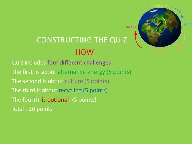 Instructions of the quiz show | PPSX