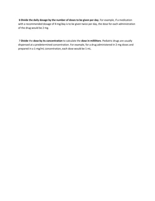 Instructions pediatric doses | DOCX