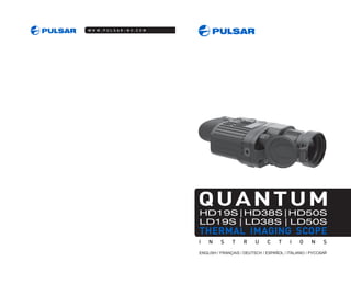 Instructions PULSAR Quantum HD/LD Thermal Imaging Scope | Optics Trade ...