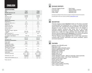 Instruction manual | Pulsar Quantum Lite Thermal Imaging | Optics Trade ...