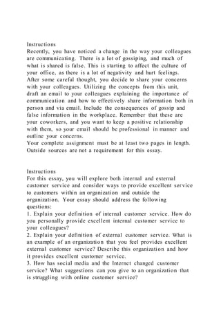 Instructions recently, you have noticed a change in the way your | PDF