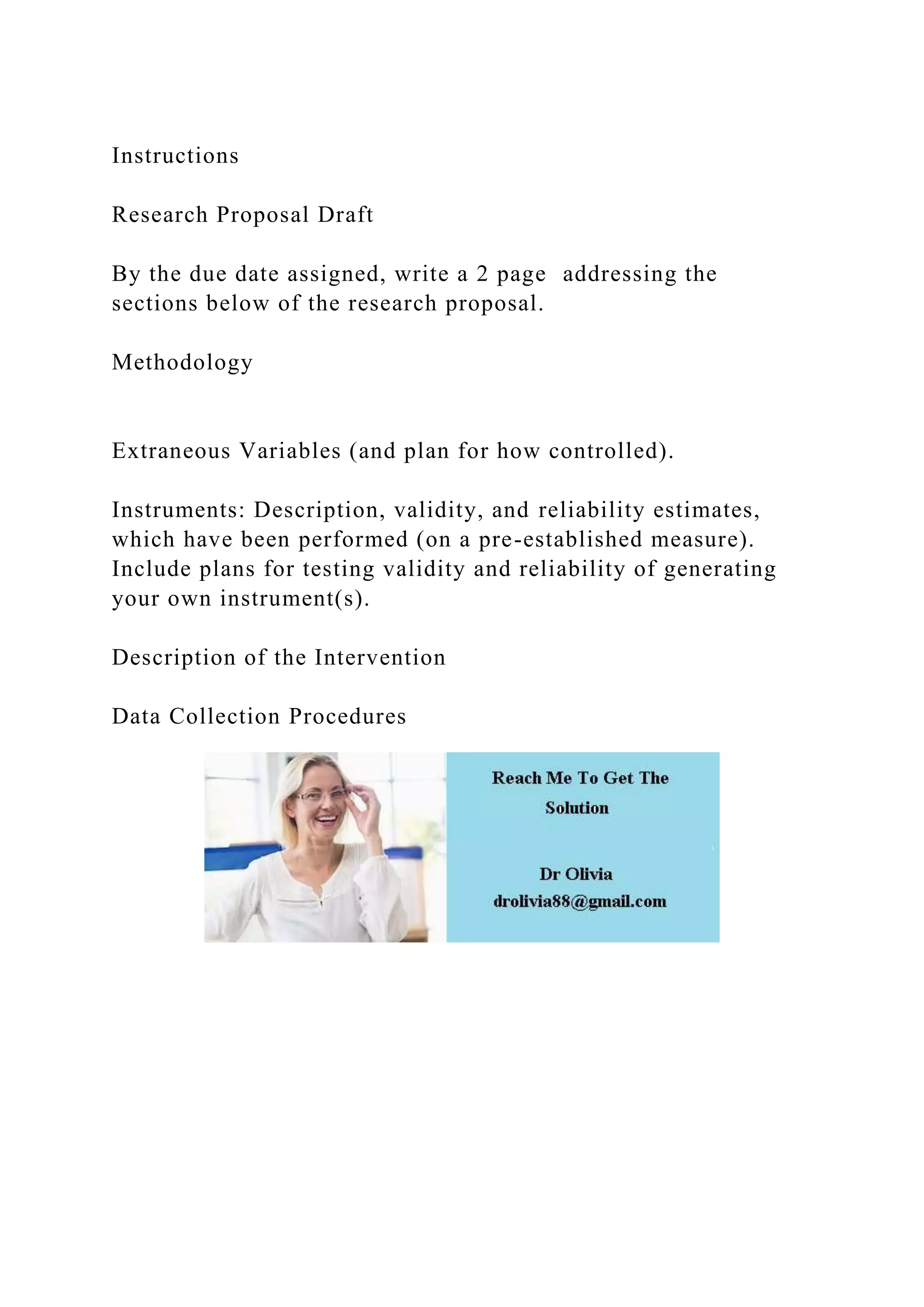 InstructionsResearch Proposal DraftBy the due date assigned,.docx