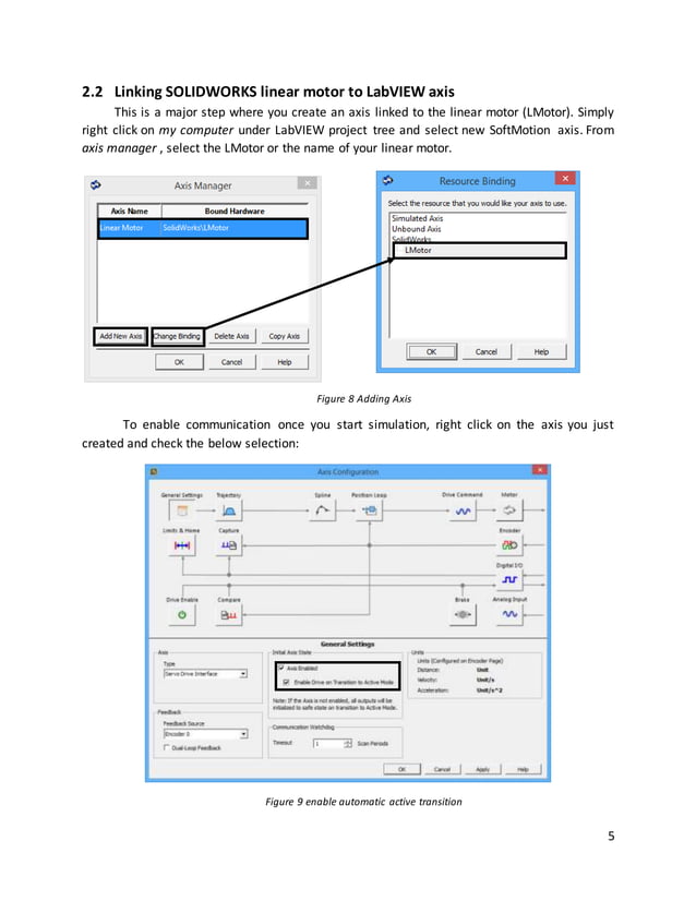 Instructions on how to configure NI SoftMotion with SOLIDWORKS | DOCX