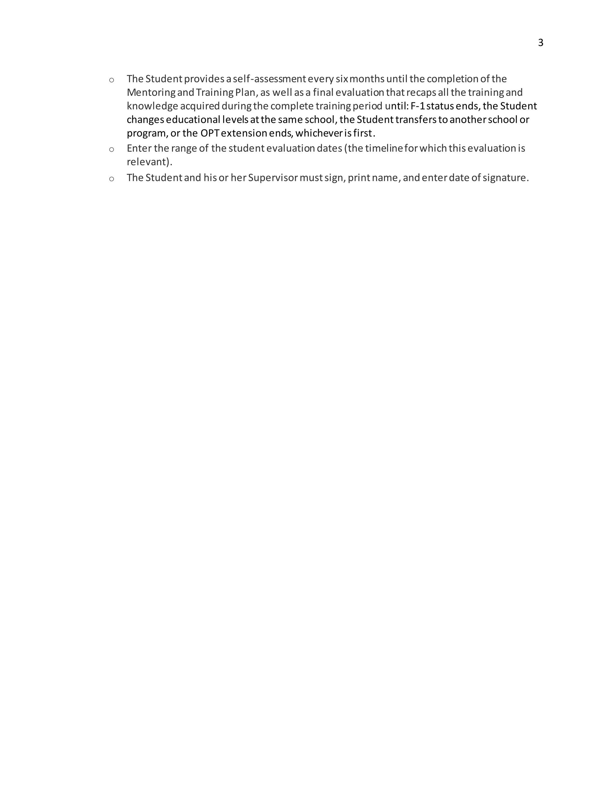 Instructions STEM OPT Extension Mentor and Training Plan | DOCX ...