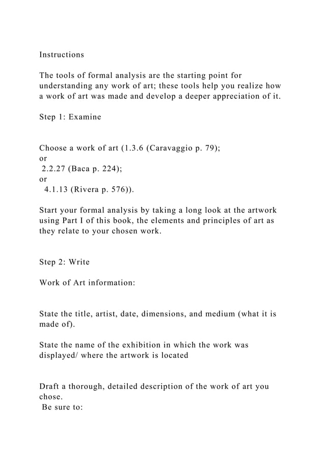 InstructionsThe tools of formal analysis are the starting point .docx