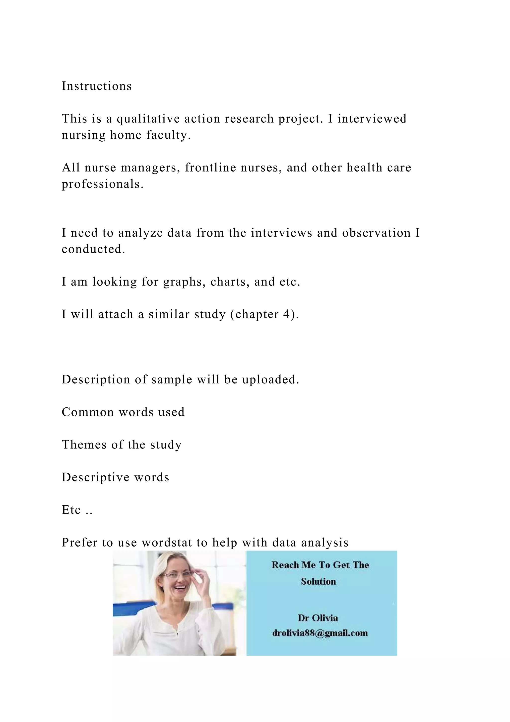 Instructions This is a qualitative action research project. I in.docx