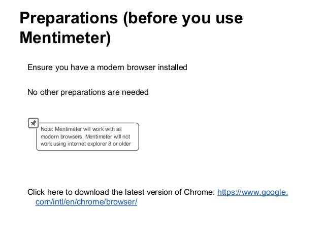 Instructions To Use Mentimeter