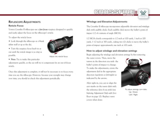 Instructions VORTEX CROSSFIRE II 1-4x24 | Optics Trade | PDF