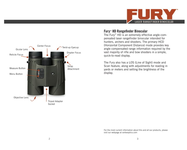 Instructions | Vortex Fury Binoculars | Optics Trade | PDF | Eye and ...