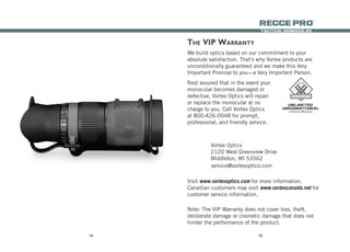 Instructions | Vortex Recce PRO HD Monocular | Optics Trade | PDF