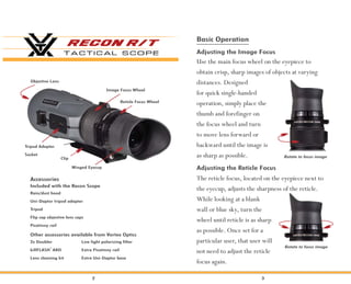 Instructions VORTEX RECON R/T Tactical Scope | Optics Trade | PDF