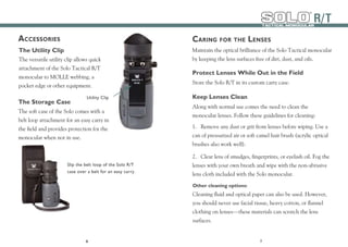 Instructions VORTEX SOLO R-T 36mm Tactical Monocular | Optics Trade | PDF