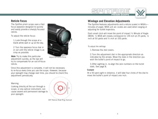 Instructions | Vortex Spitfire AR Red Dot | Optics Trade | PDF
