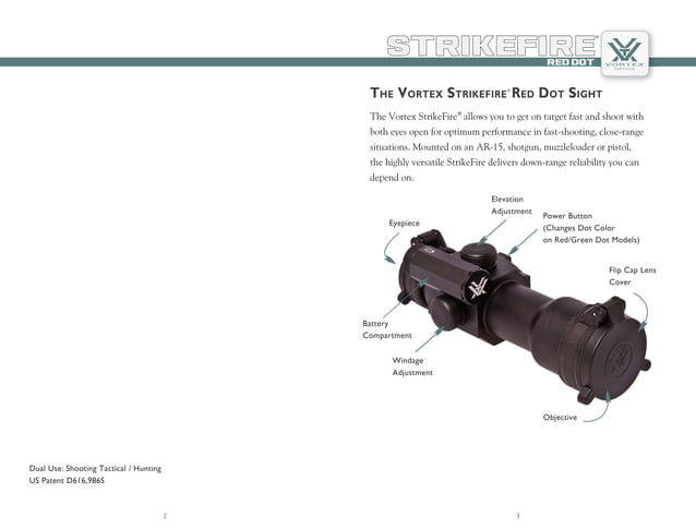 Instructions VORTEX STRIKEFIRE Red Dot | Optics Trade | PDF | Arms & Ammunition | Sensitive Topics