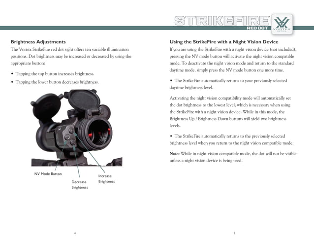 Instructions VORTEX STRIKEFIRE Red Dot | Optics Trade | PDF | Arms & Ammunition | Sensitive Topics