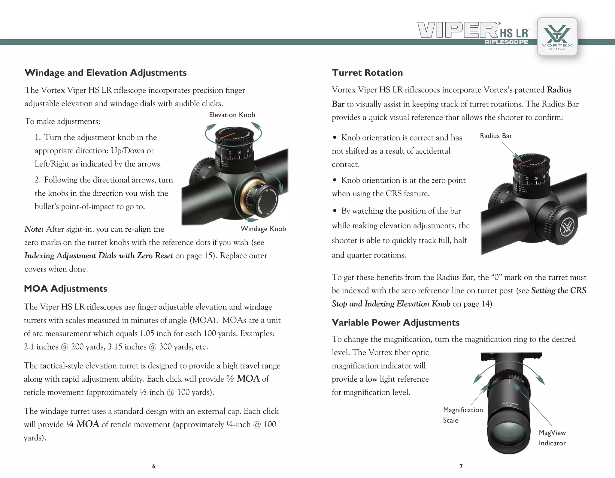 Instructions VORTEX VIPER HS LR Riflescope | Optics Trade | PDF