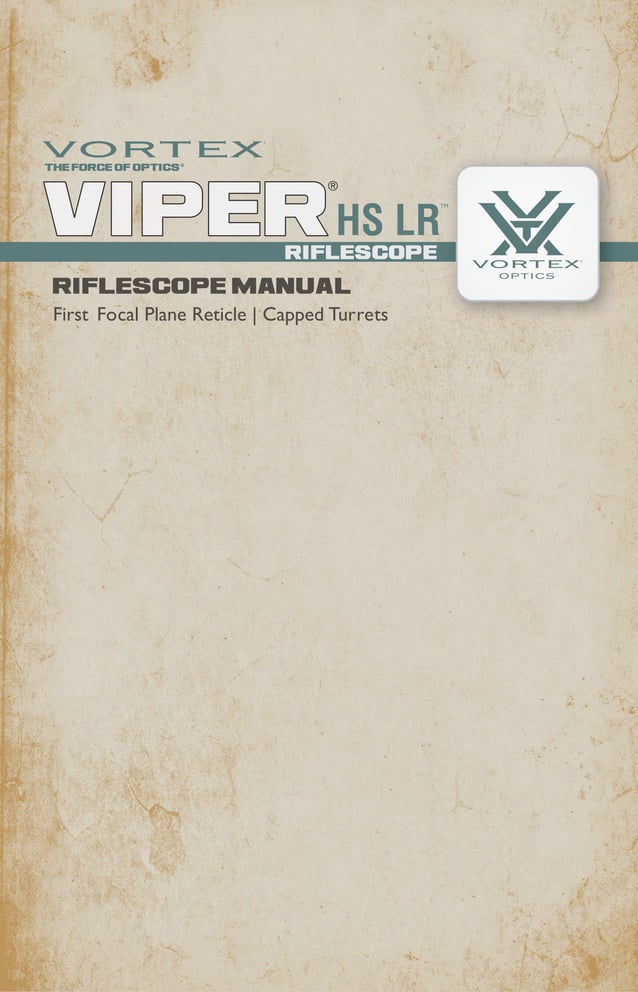 Instructions VORTEX VIPER HS LR Riflescope Capped Turrets | Optics ...