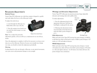 Instructions VORTEX VIPER PST Riflescope | Optics Trade | PDF