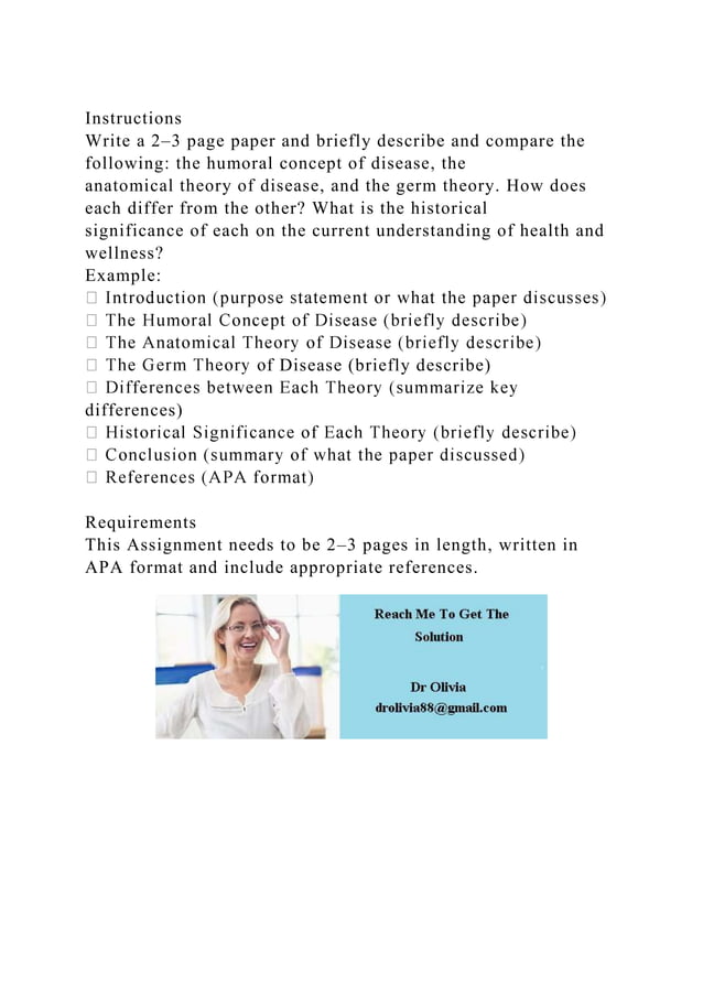 Instructions Write a 2–3 page paper and briefly describe and compa.docx