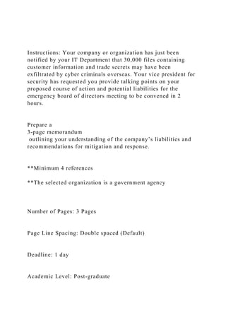 Instructions Your company or organization has just been notifie.docx
