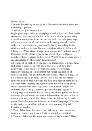 InstructionsYou will be writing an essay of 1,000 words or mo.docx ...