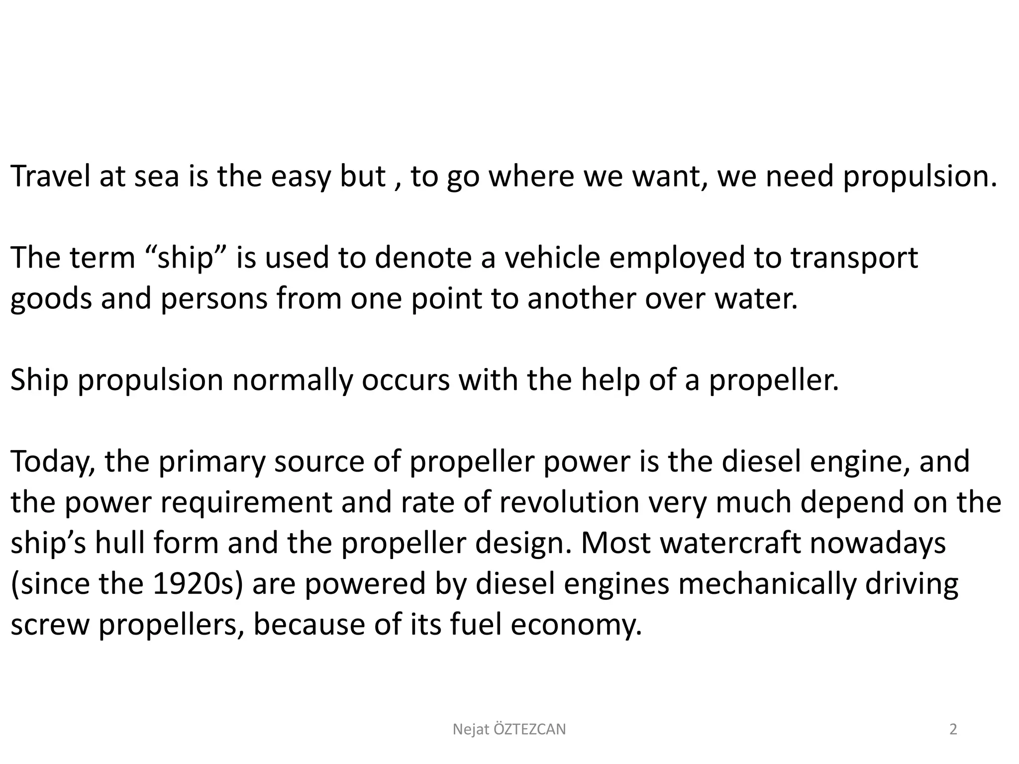 Instruction to marine propulsion systems | PPTX