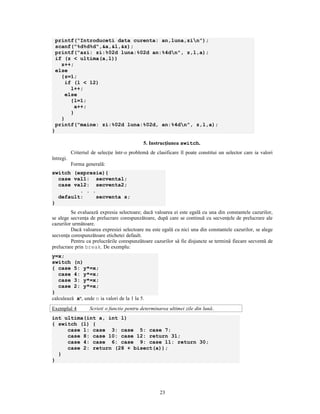 Instructiuni in c si c++ | PDF