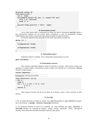 Instructiuni in c si c++ | PDF