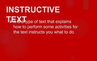 English 8 - Instructive Text | PPTX