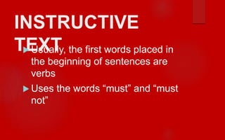 English 8 - Instructive Text | PPTX