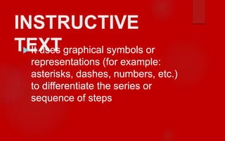 English 8 - Instructive Text | PPT