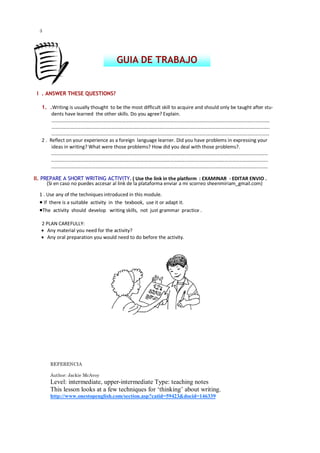 Instructivo 6 Writing Skills | PDF | Screenwriting | Content Production