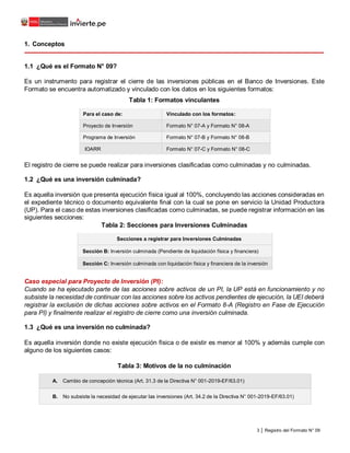 Instructivo formato 09_cierre | PDF