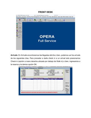 INSTRUCTIVO OPERA 1 para empezar a aprender del sistema | PDF