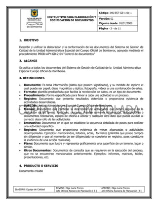 Instructivo para la codificacion de los documentos | PDF